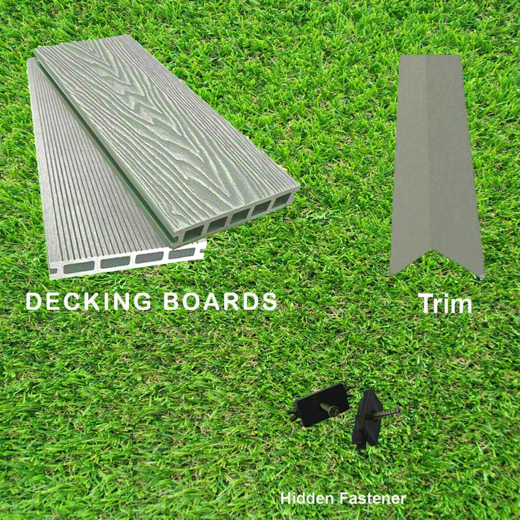 Per SQM Composite WPC Decking Boards Embossed Woodgrain Plastic kit in ...