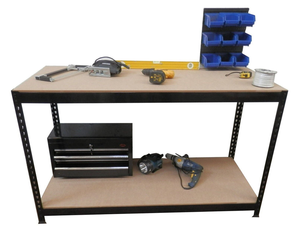 Workbench 1.2 meters Workstation Heavy Duty Metal Garage Workshop Shel ...