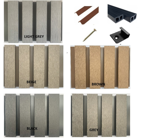Co extrusion Square Slatted Composite Cladding Plastic Exterior £16 Bo ...